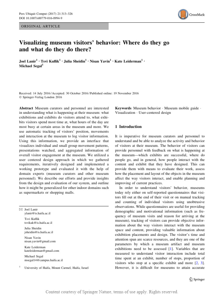 Visualizing Museum Visitors Behavior Where Do The | PDF | Museum | Data