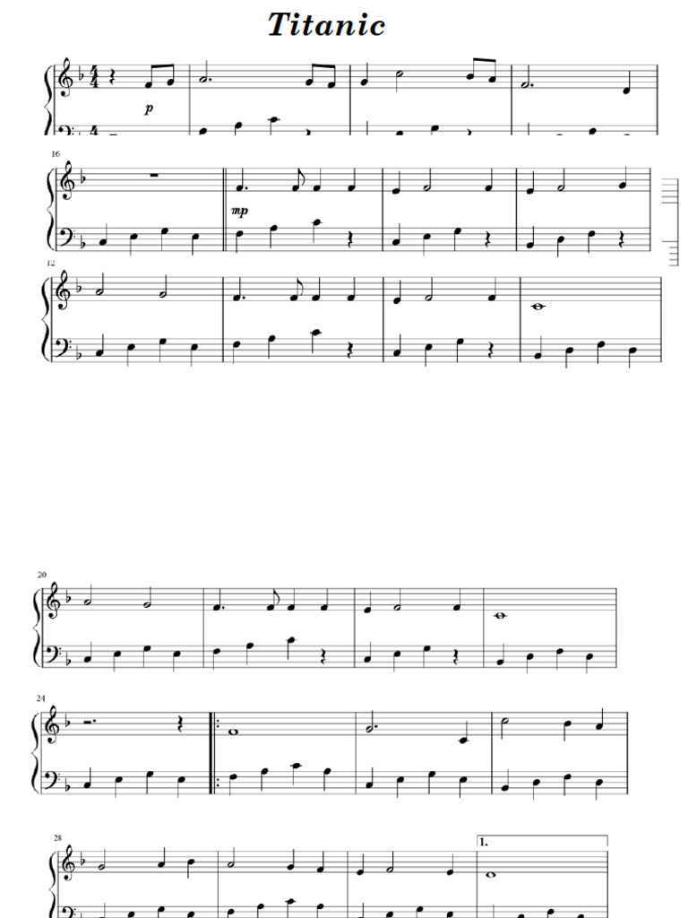 Titanic Partitura Piano | PDF