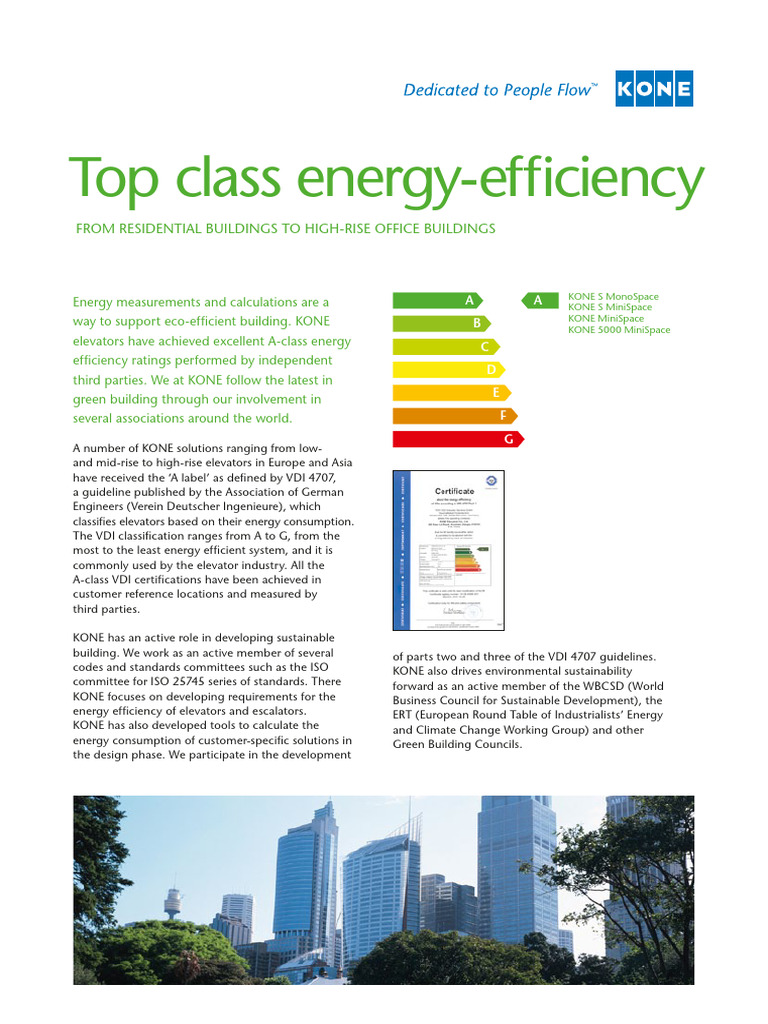KONE Elevators: A-Class Energy Efficiency | PDF | Efficient Energy Use ...