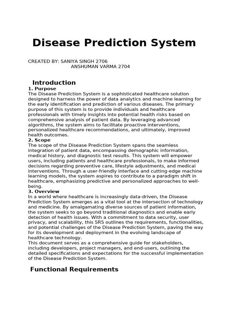 Disease Prediction System | PDF | Machine Learning | Computer Security