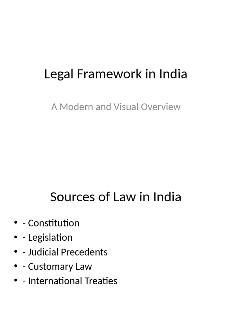 Overview of India's Legal Framework | PDF