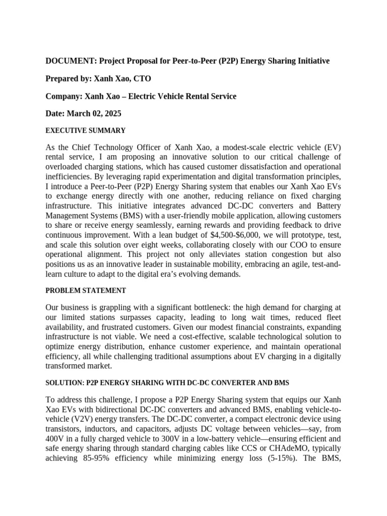 DOCUMENT - Project Proposal For Peer-to-Peer (P2P) Energy Sharing ...