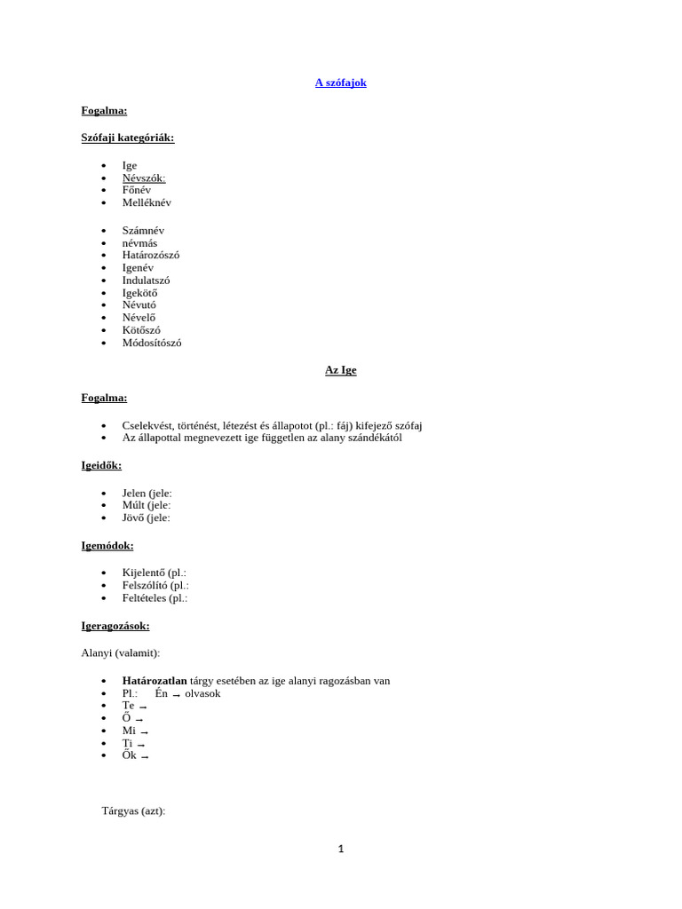 2021 Szofajok Lyukas Szoveg Gyakorlo | PDF