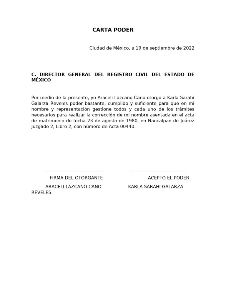 Carta Poder | PDF