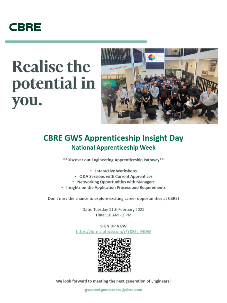 CBRE Engineering Apprenticeship Day | PDF