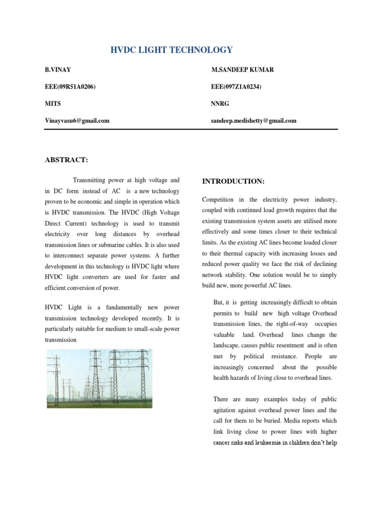 HVDC Light Ieee | PDF | High Voltage Direct Current | Electric Power Transmission