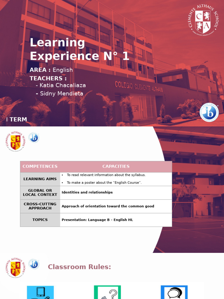 Class 1 - Part 1 - Syllabus | PDF | Learning | Communication