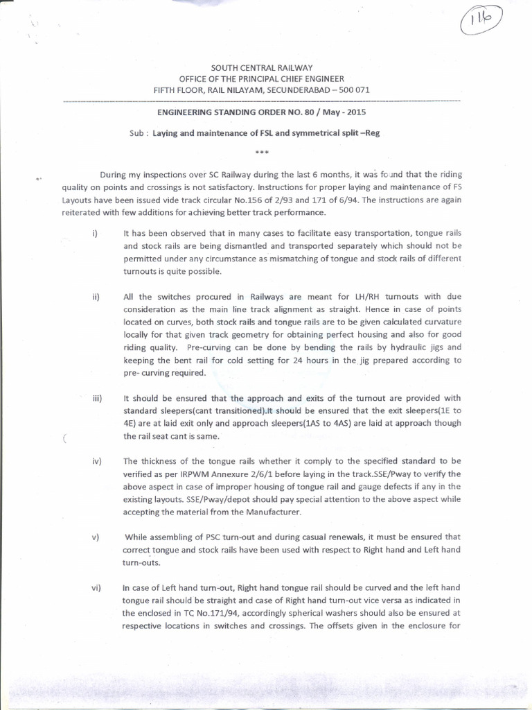 ESO-80 - laying and maintenance of FSL and SS layouts | PDF