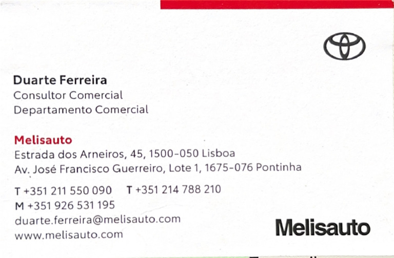 Cartão Toyota | PDF