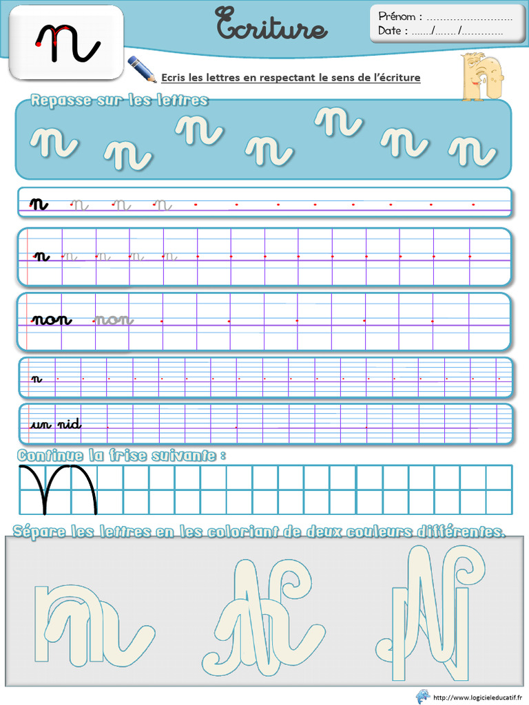 Pratique d'écriture des lettres | PDF