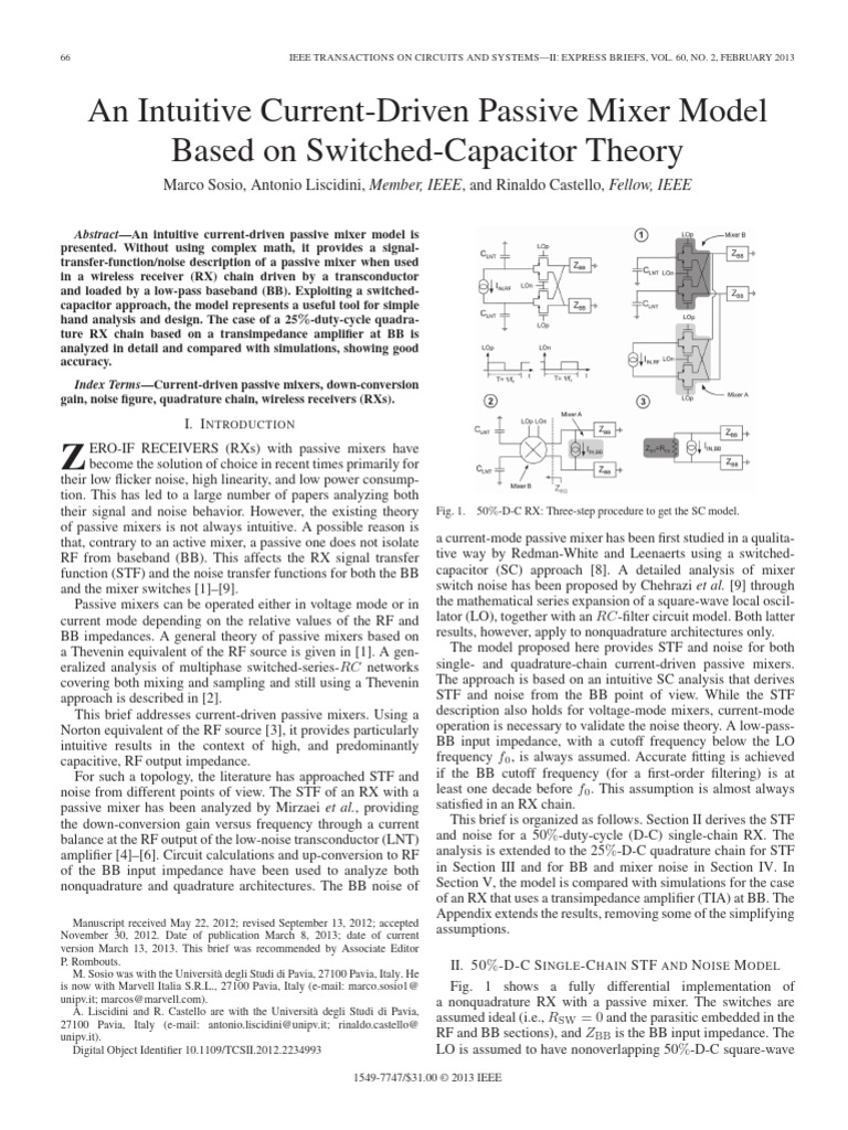 An Intuitive Current-Driven Passive Mixer Model Based On Switched ...