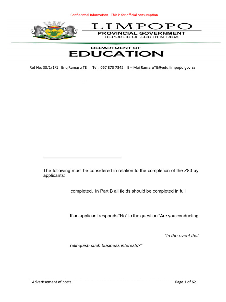 Departmental Circular No. 28 of 2025 Advertisement of Posts 30 January 2025 | PDF | Supply Chain ...