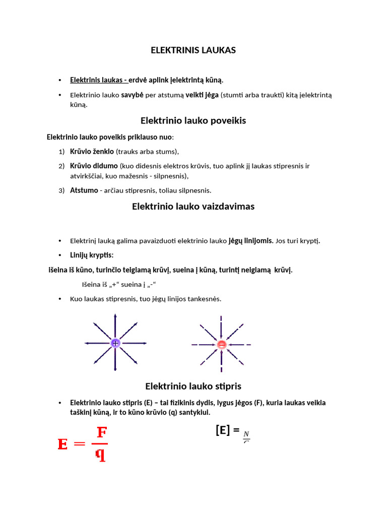 Elektrinis Laukas | PDF