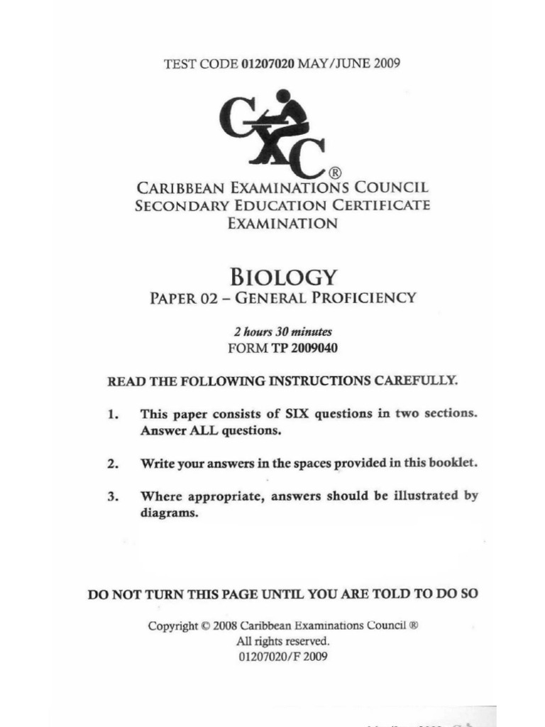 Biology 09 p2 Csec | PDF | Language Arts & Discipline | Foreign ...