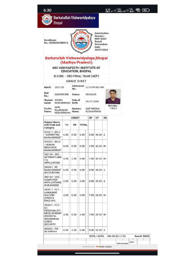 Result 3rd Year | PDF