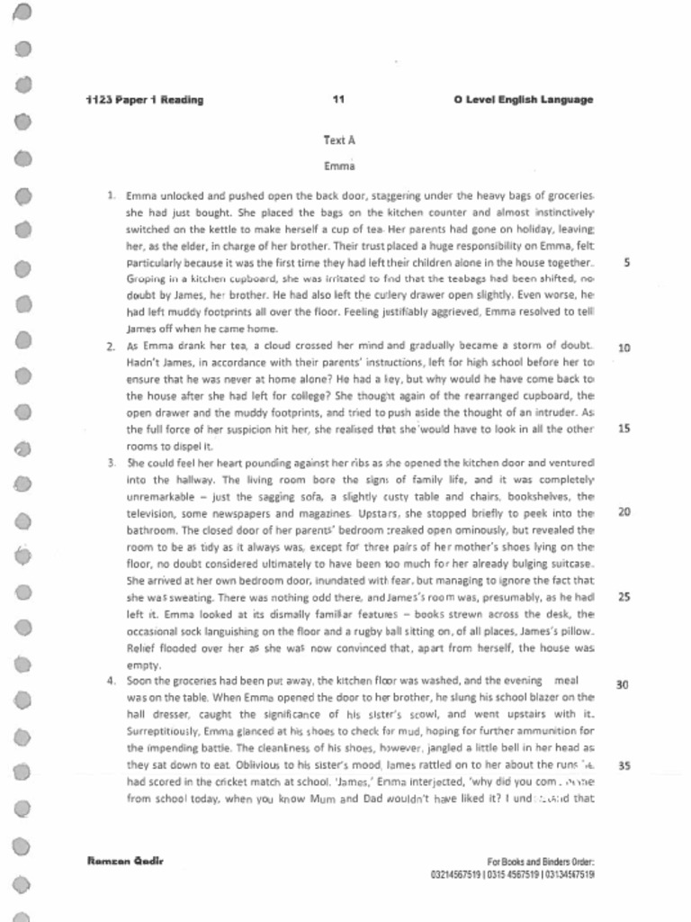 P1 Mock Emma & Elephant | PDF