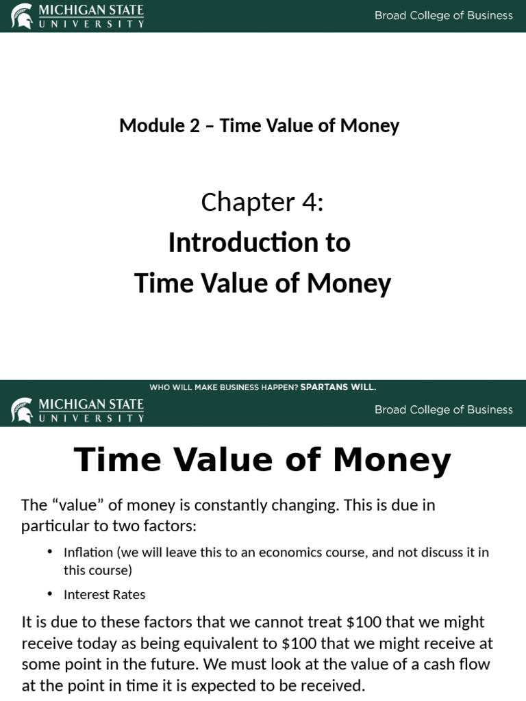 CH 4 1.intro To Time Value of Money | PDF | Time Value Of Money | Present Value