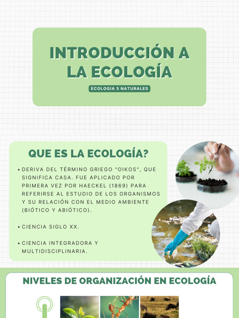 Presentaci-N Introducci-N Ecolog-A | PDF | Ecología | Ecosistema