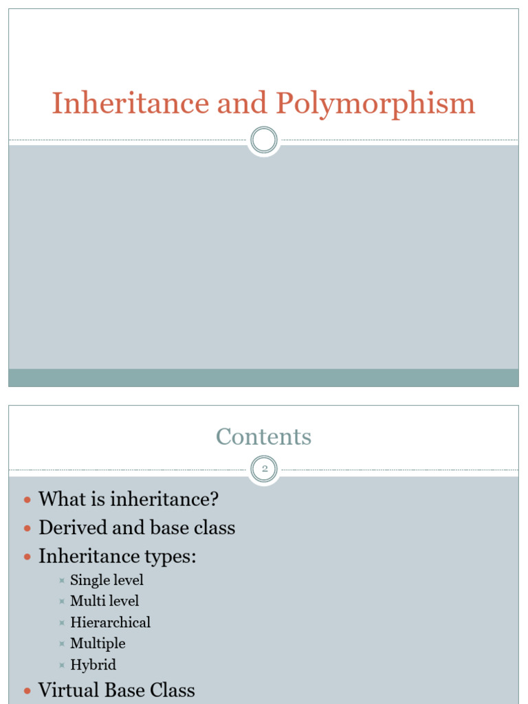 Inheritance Polymorphism | PDF | Class (Computer Programming) | Inheritance (Object Oriented ...