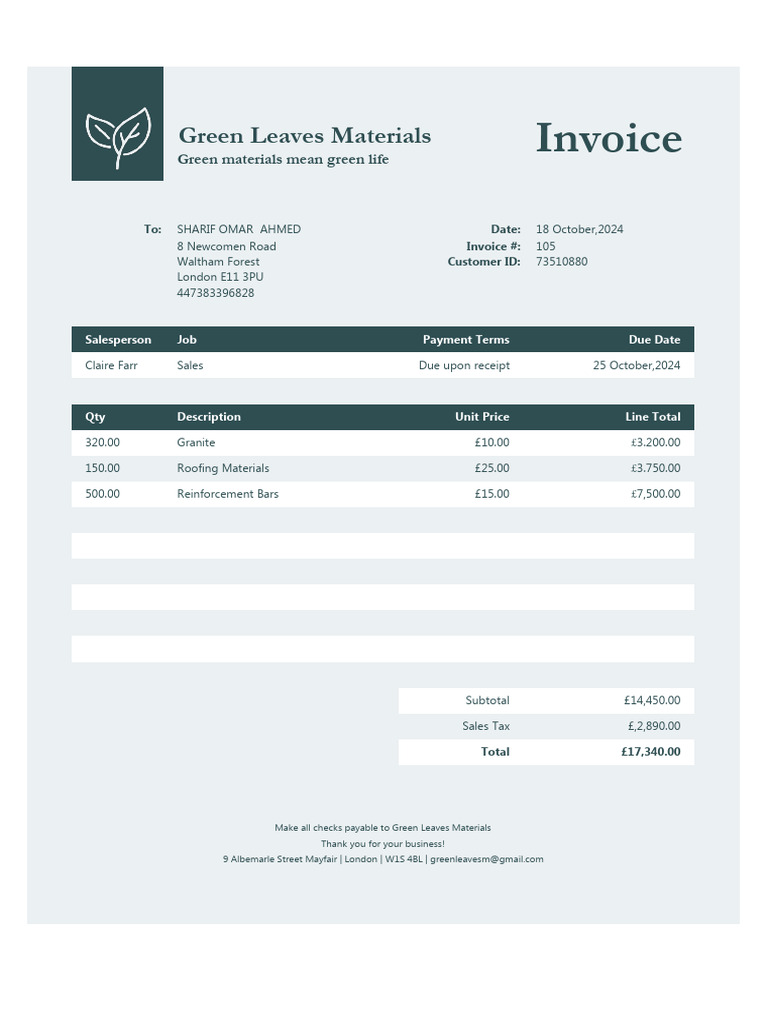SOA Invoice | PDF