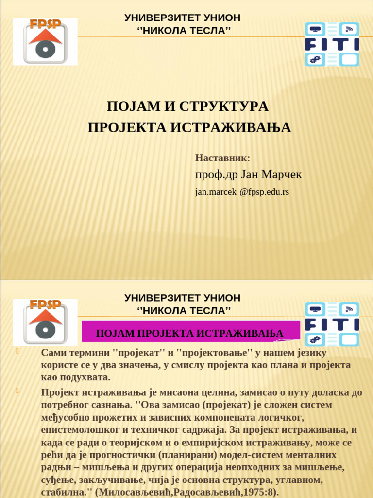 Jan Marcek FPSP 14.11.2019 - Prvi Deo | PDF