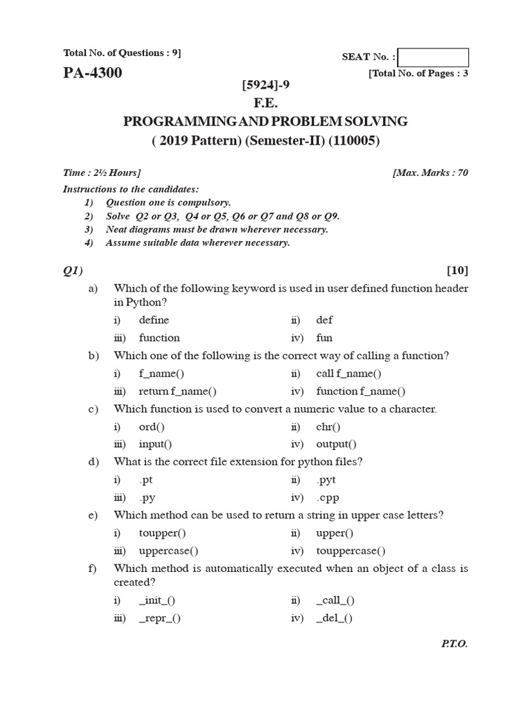 03.Nov-Dec 22 Pps Endsem QP | PDF | Parameter (Computer Programming) | Programming Paradigms