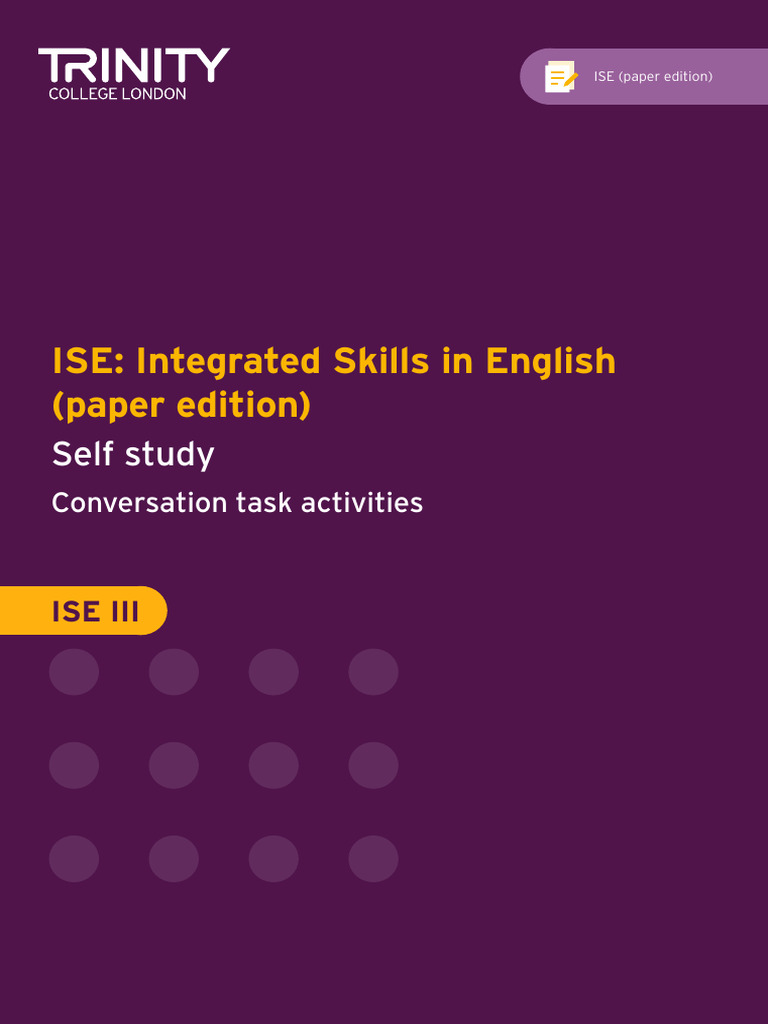 ISE III Self Study Conversation Task Activities | PDF | Conversation ...