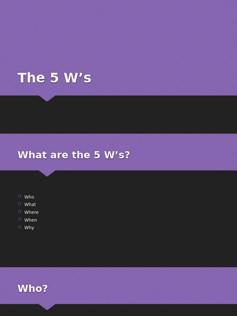 The 5 W's of Drama Production | PDF