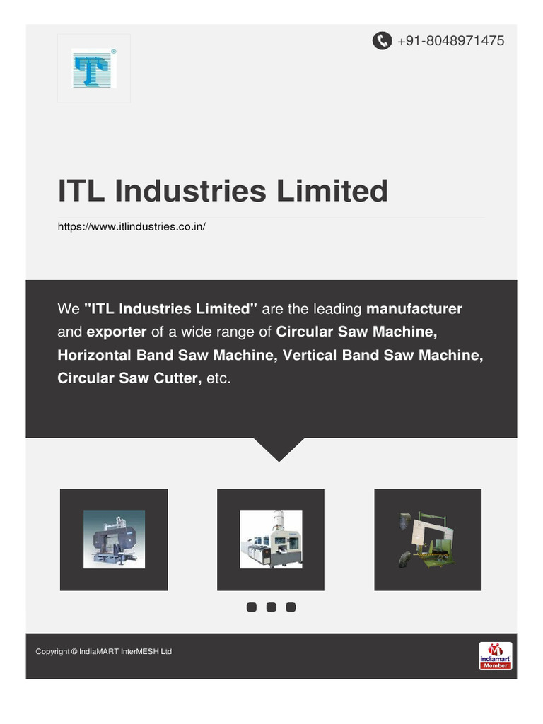 ITL Industries: Leading Saw Machine Manufacturer | PDF | Metalworking ...