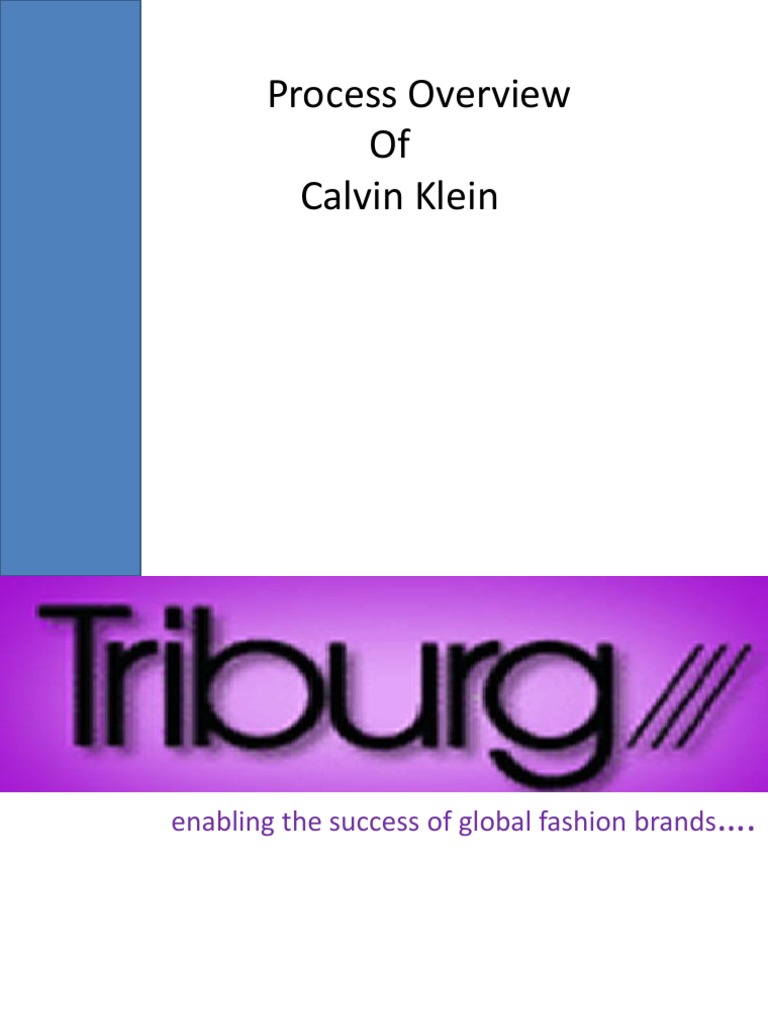 Process Overview of Calvin Klein | PDF | Clothing Industry | Clothing