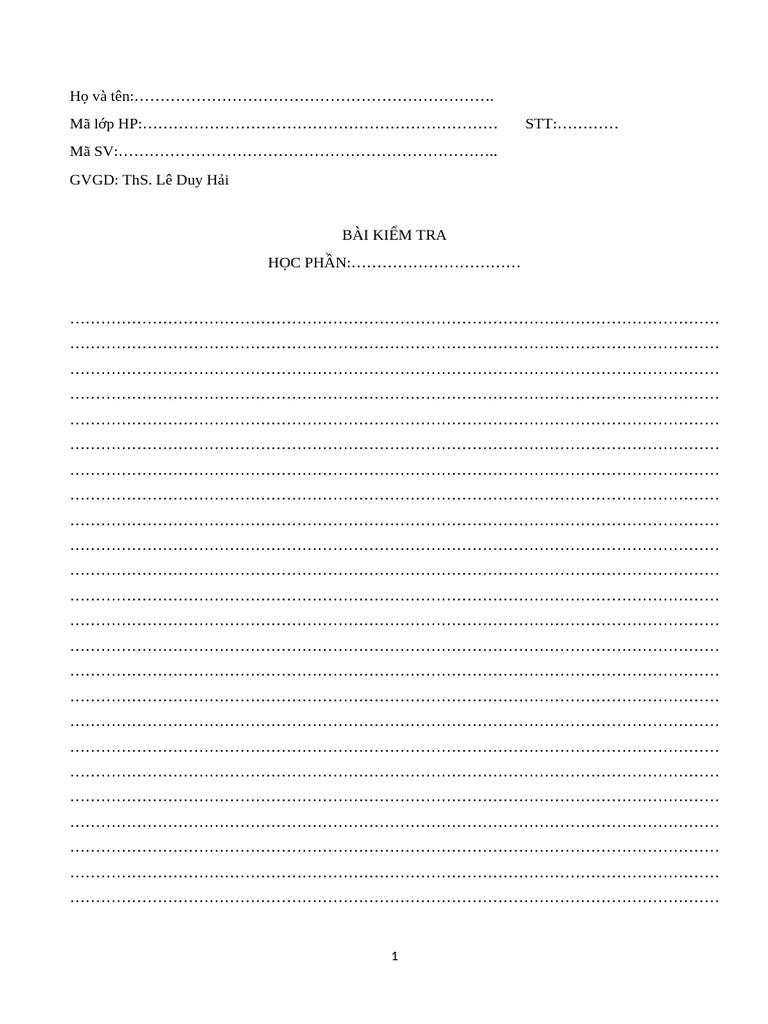 mẫu giấy KT | PDF