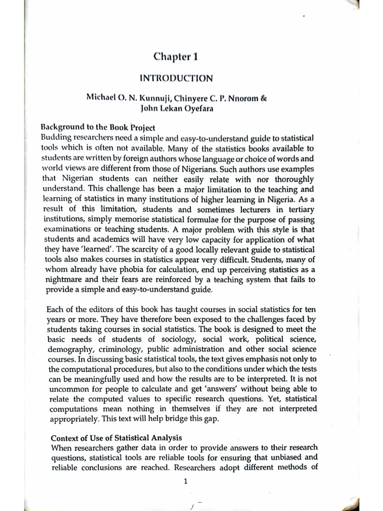 Statistics Chapter 1 - 5 | PDF