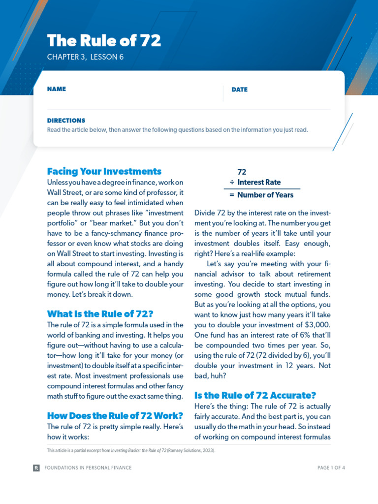 Chapter 3 Lesson 6 Part 2 | PDF | Interest | Investing
