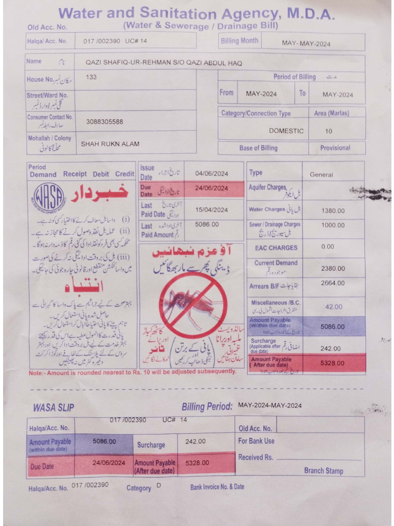 Wasa Bill | PDF
