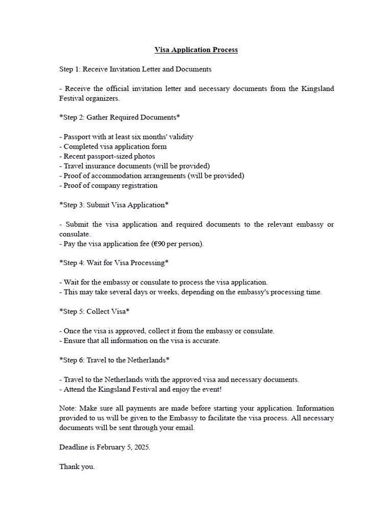 Visa Application | PDF