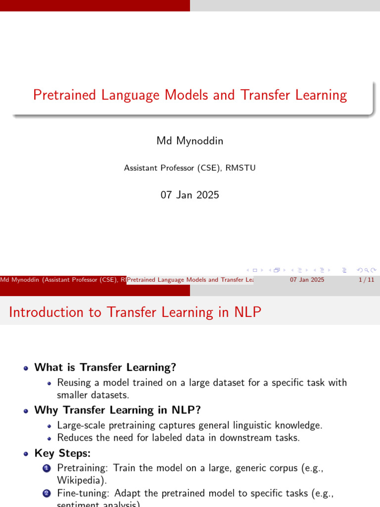 Pretrained Language Models in NLP | PDF | Computational Science | Cognitive Science