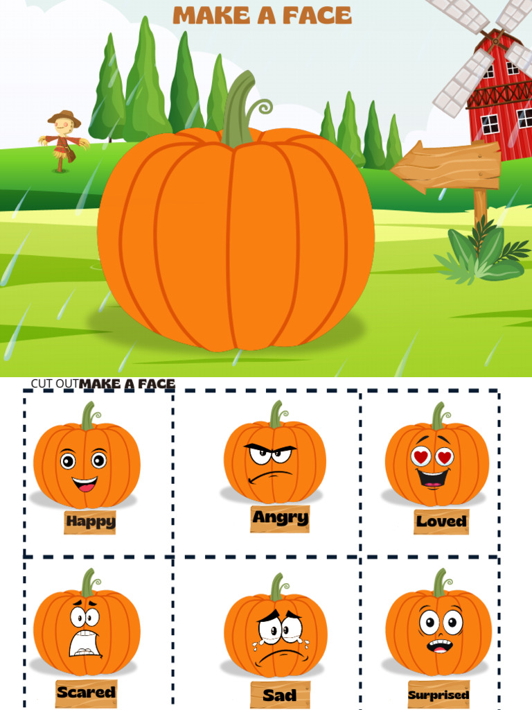 Pumpkin Emotion Activity A4 | PDF