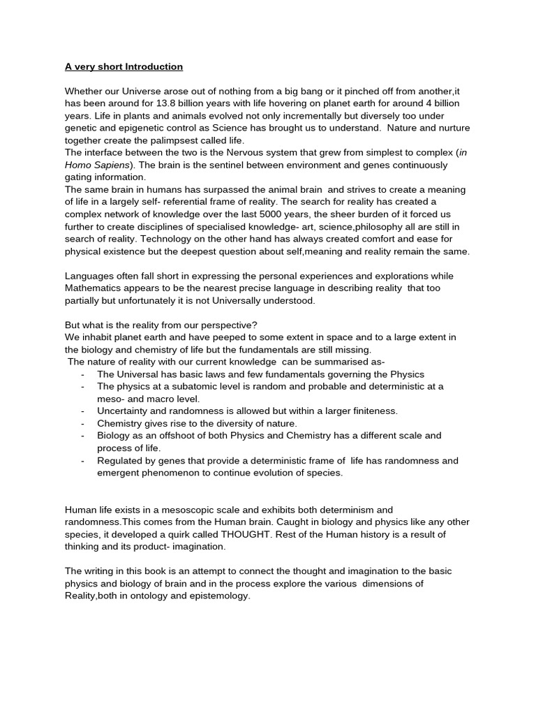 A Very Short Introduction | PDF | Physics | Reality