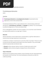 Criteria For Behavioural Variant FTD | PDF | Human Diseases And ...
