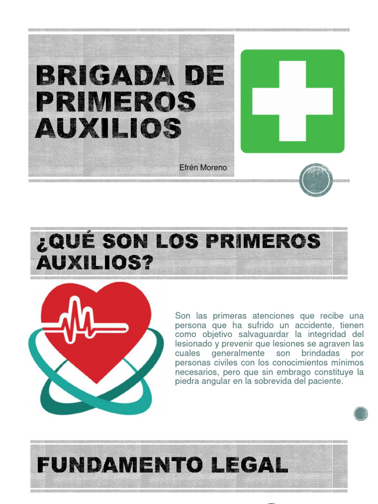Brigada de Primeros Auxilios | PDF | Quemar | Reanimación cardiopulmonar