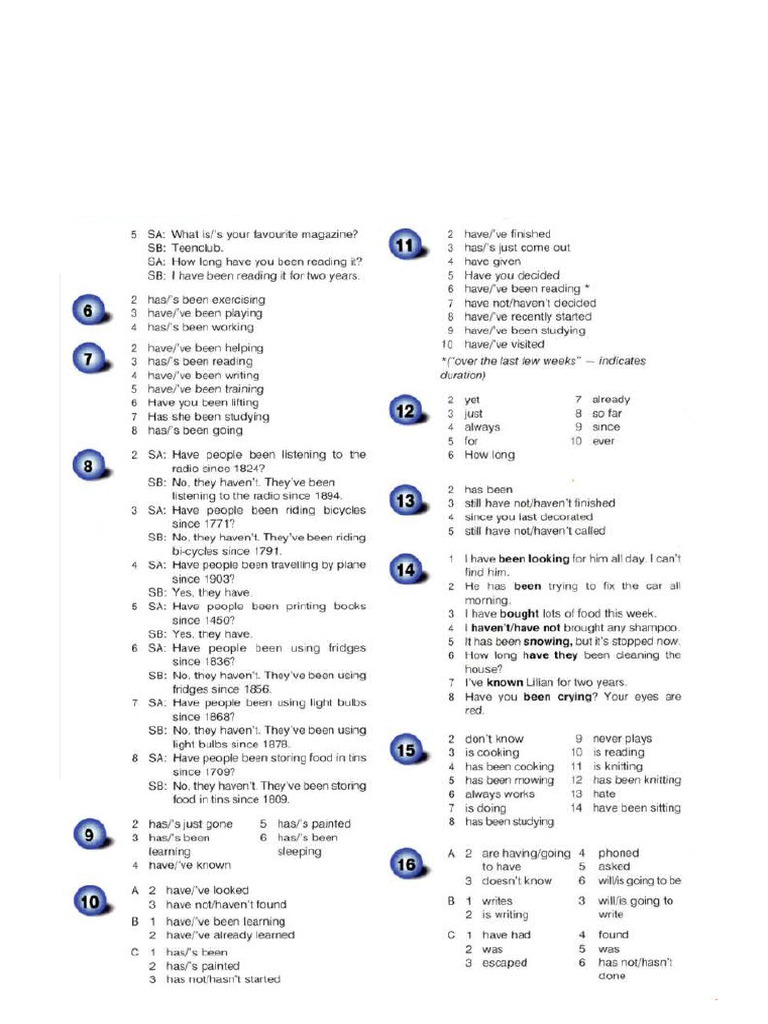 Present Perfect Continuous | PDF