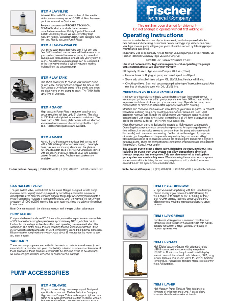 LAV-EF Oil Mist Eliminator Guide | PDF | Pump | Vacuum
