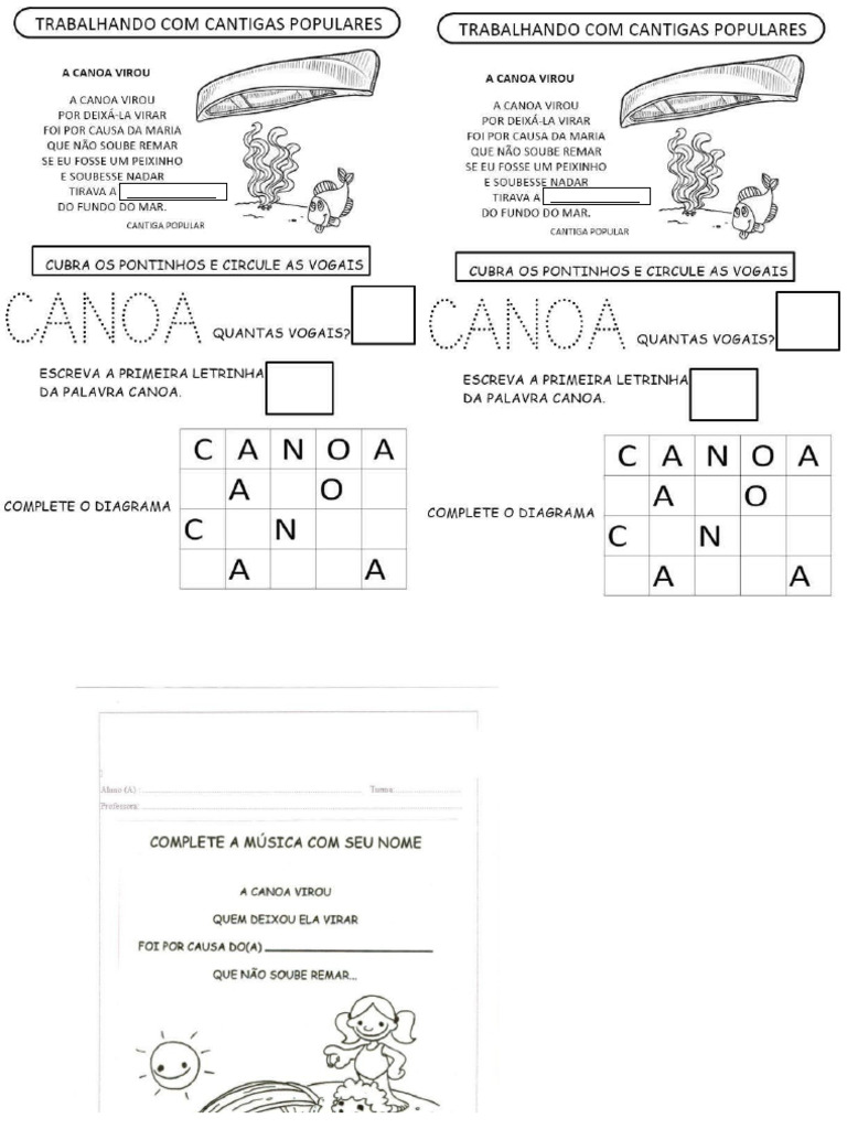 Cantigas - Canoa Virou | PDF