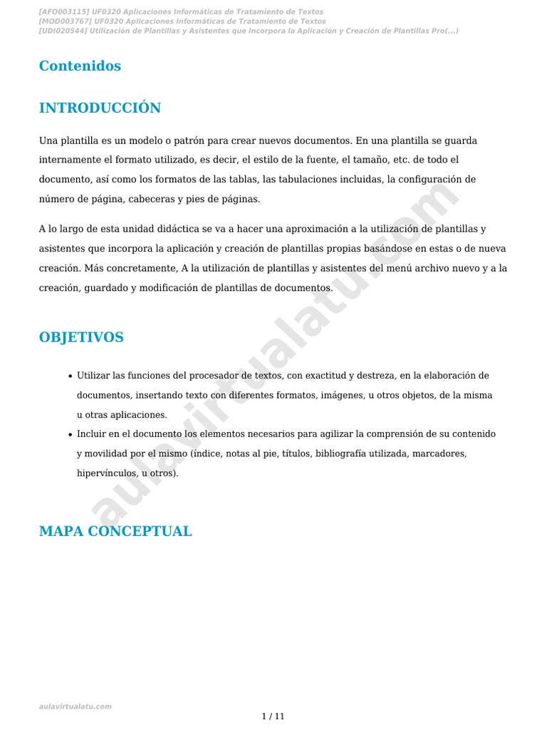 Utilización de Plantillas y Asistentes Que Incorpora La Aplicación y ...