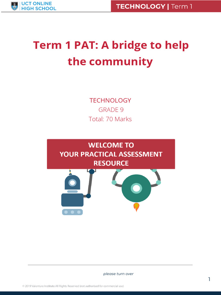 Version 2 G09 Technology Term 1 SBA (PAT) M4 Question Paper | PDF