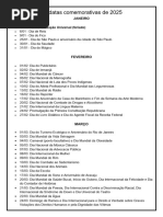 Calendário Sazonal | PDF | Comemorações