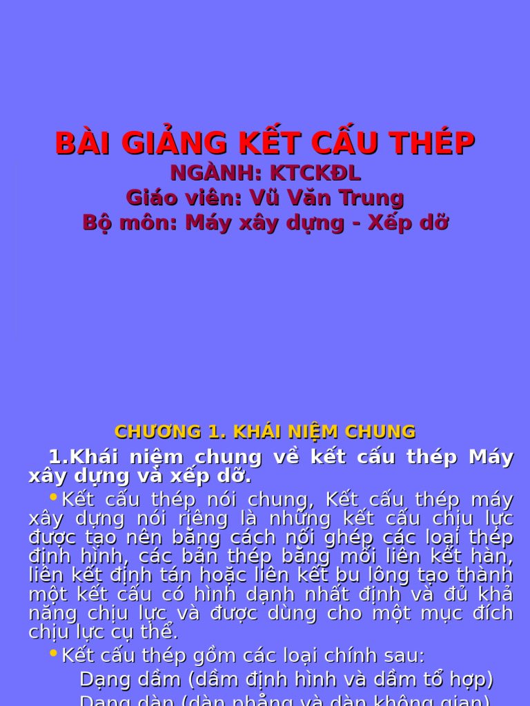 Bai Giang Ket Cau Thep | PDF
