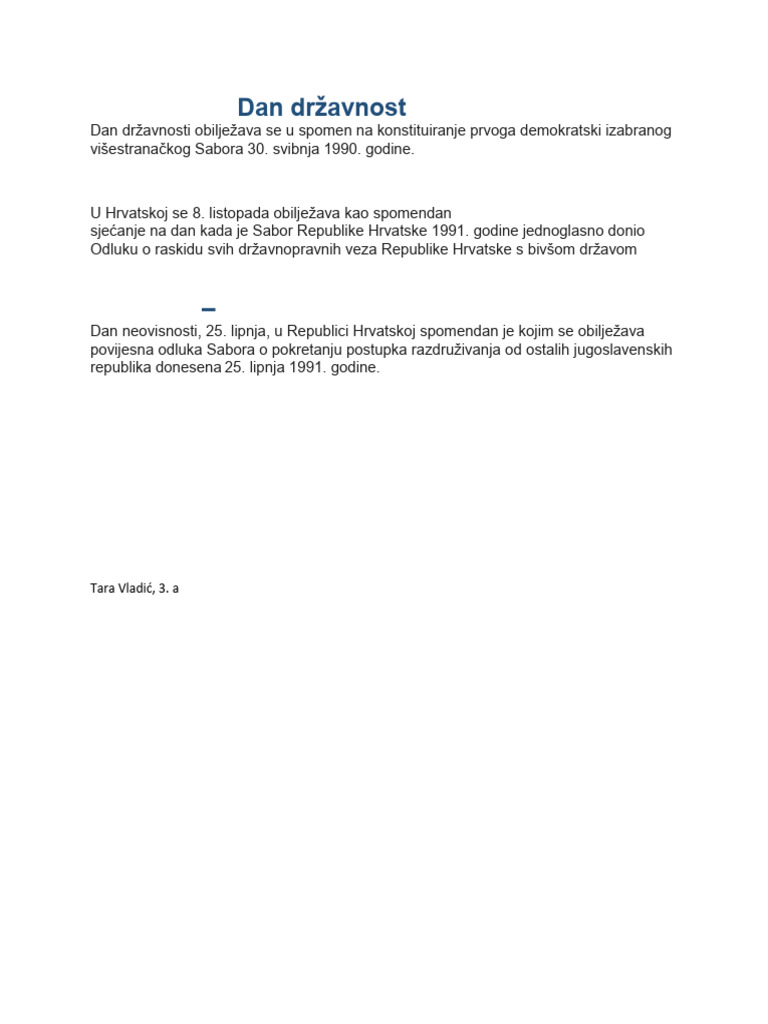 Važnost Datuma | PDF