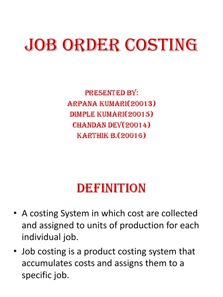 Job Order Costing Explained | PDF | Cost | Cost Of Goods Sold