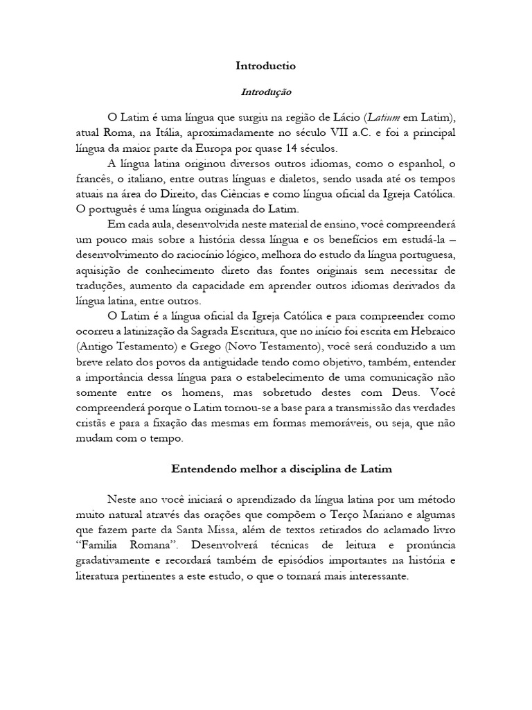Aprendizado do Latim: História e Métodos | PDF | Latim | Alexandre, o ...